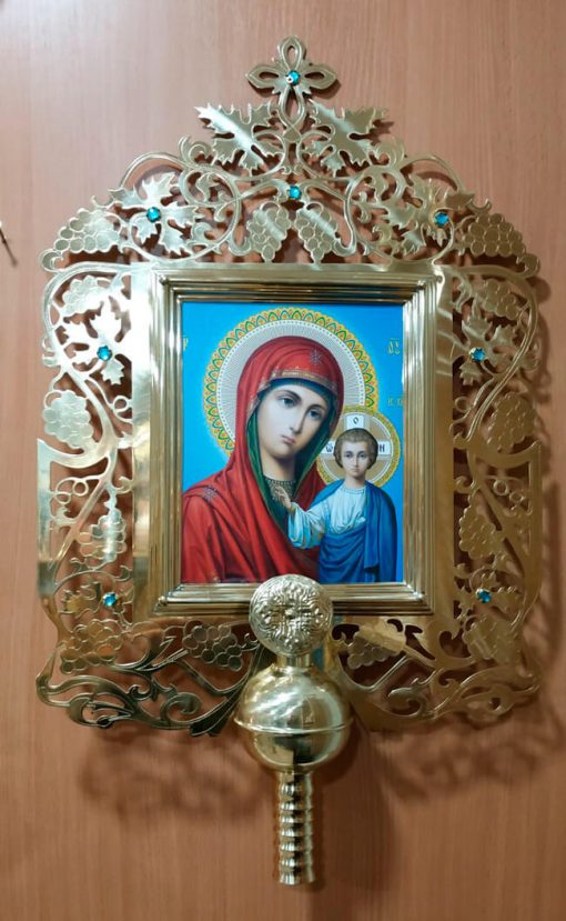 Икона запрестольная из латуни на две стороны - Церковная лавка